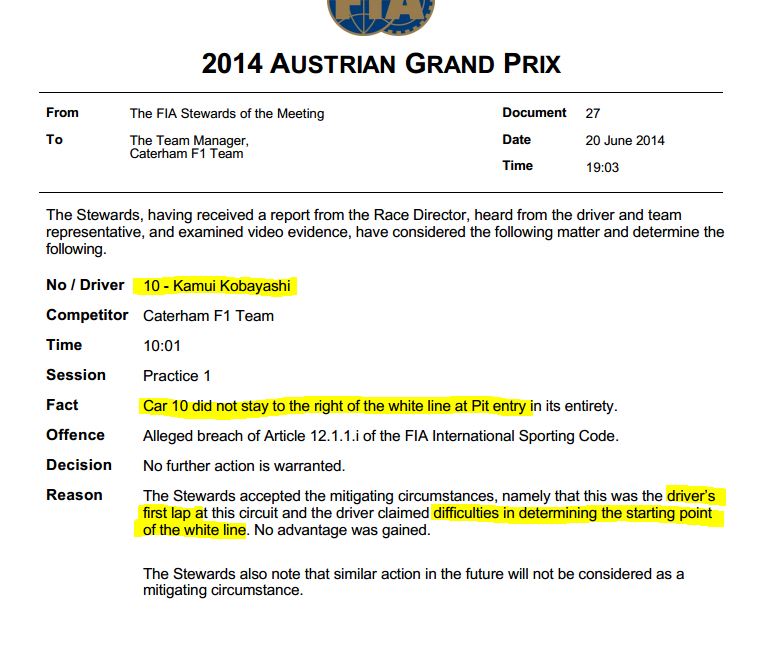 #TechF1 Treasures- The #F1 Race Weekend in Official FIA Documents # ...
